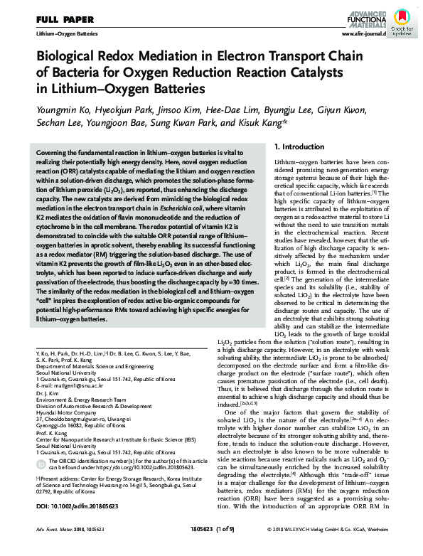 (PDF) Biological Redox Mediation in Electron Transport Chain of ...