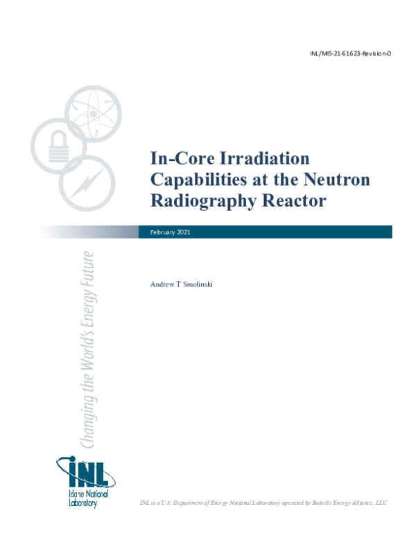 (PDF) In-Core Irradiation Capabilities at the Neutron Radiography Reactor