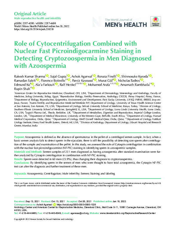 (PDF) Role of Cytocentrifugation Combined with Nuclear Fast ...