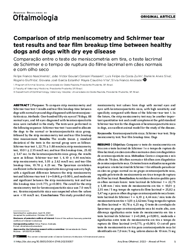 (PDF) Comparison of strip meniscometry and Schirmer tear test results ...