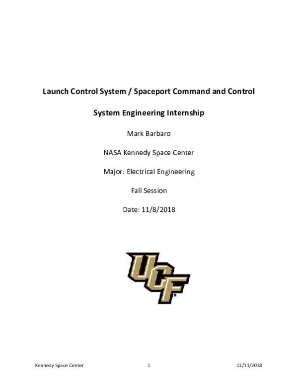 (PDF) Launch Control System / Spaceport Command and Control