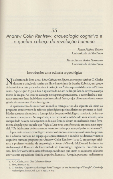 (PDF) Andrew Colin Renfrew: arqueologia cognitiva e o quebra-cabeça da ...
