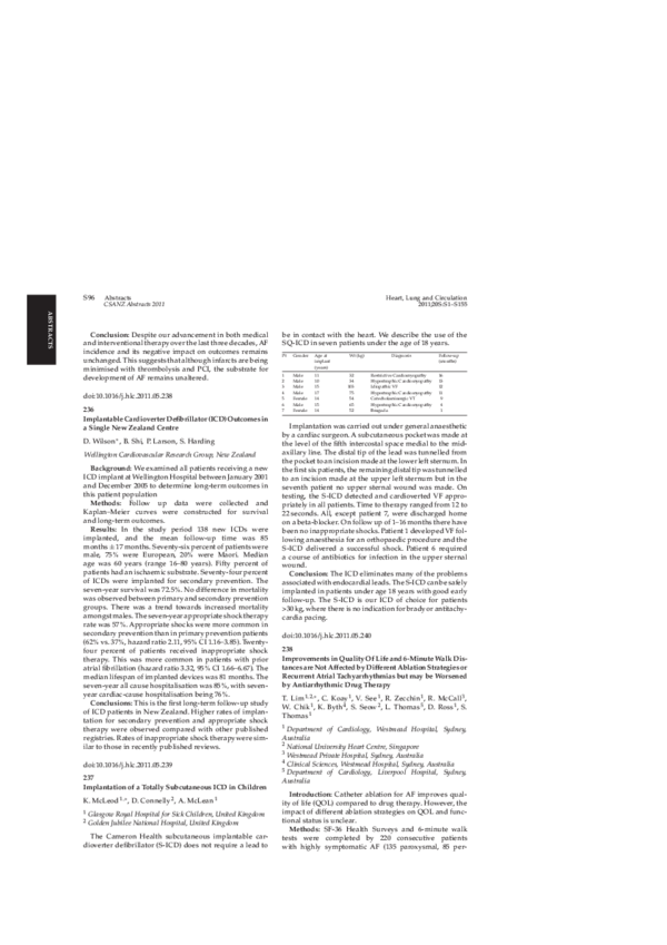 (PDF) Implantation of a Totally Subcutaneous ICD in Children