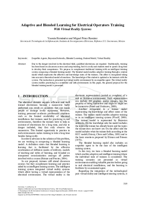 (PDF) Adaptive and Blended Learning for Electrical Operators Training ...