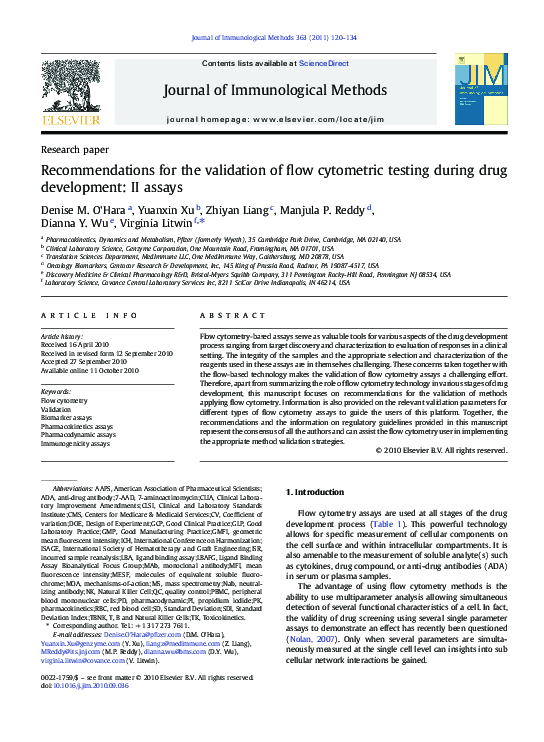 (PDF) Recommendations for the validation of flow cytometric testing ...
