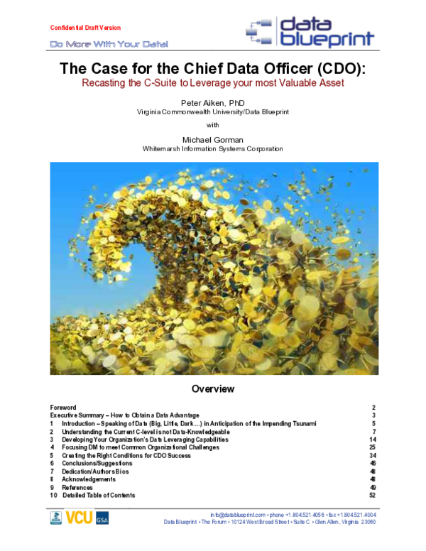 (PDF) The Case for the Chief Data Officer: Recasting the C-Suite to ...