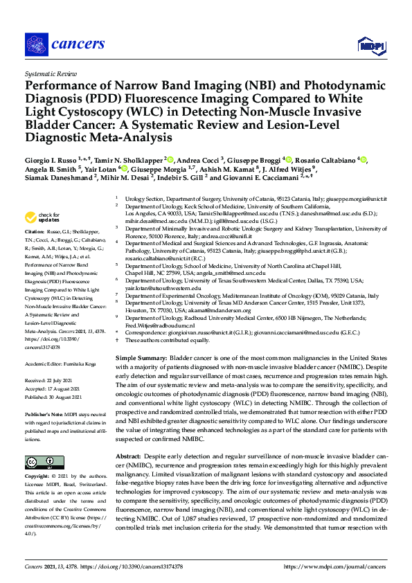 (PDF) Performance of Narrow Band Imaging (NBI) and Photodynamic ...