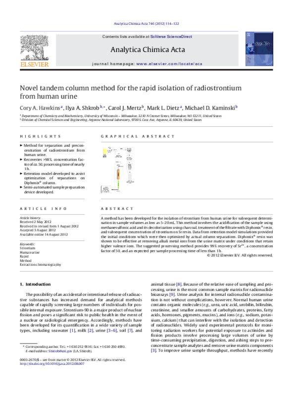 (PDF) Novel tandem column method for the rapid isolation of ...