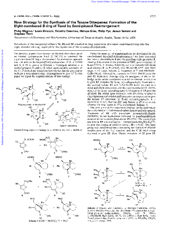 (PDF) New strategy for the synthesis of the taxane diterpenes ...