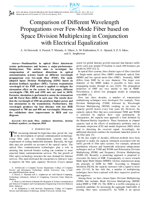 (PDF) Comparison of Different Wavelength Propagations over Few-Mode ...