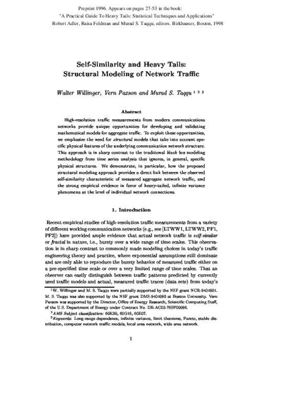 (PDF) A Practical Guide to Heavy Tails: Statistical Techniques and ...