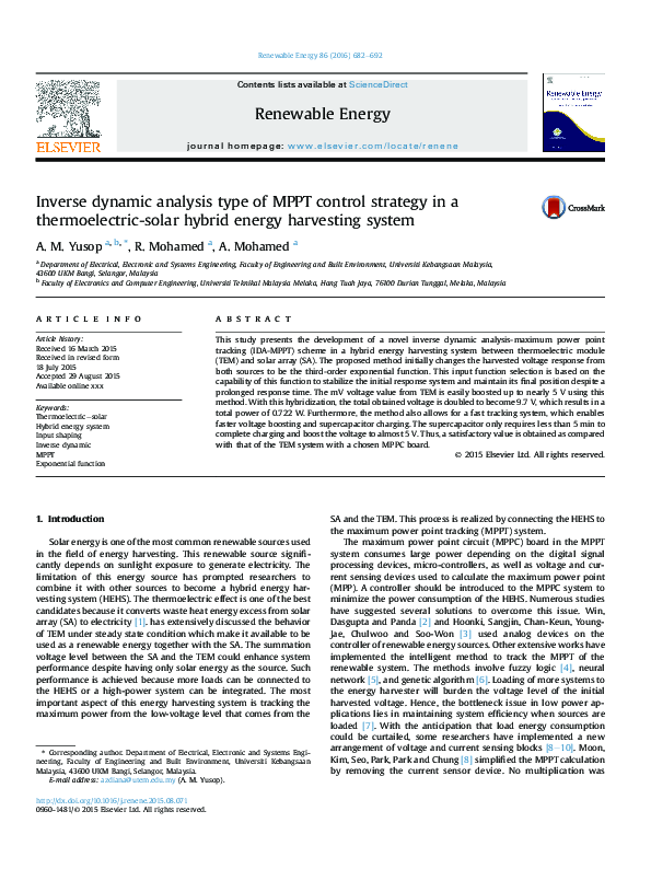 (PDF) Inverse dynamic analysis type of MPPT control strategy in a thermoelectric-solar hybrid ...