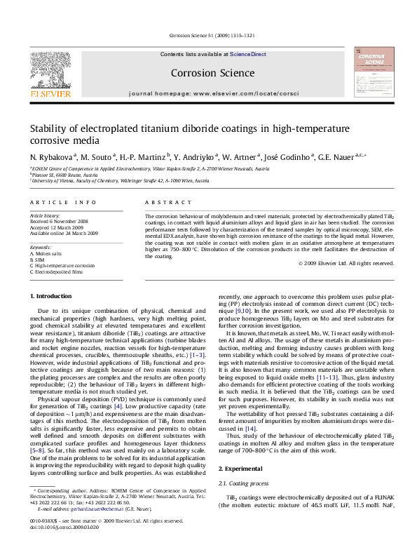 (PDF) Stability of electroplated titanium diboride coatings in high ...
