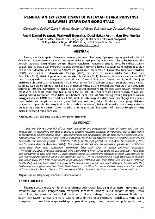 (PDF) Pembuatan Co - Tidal Chart DI Wilayah Utara Provinsi Sulawesi Utara Dan Gorontalo