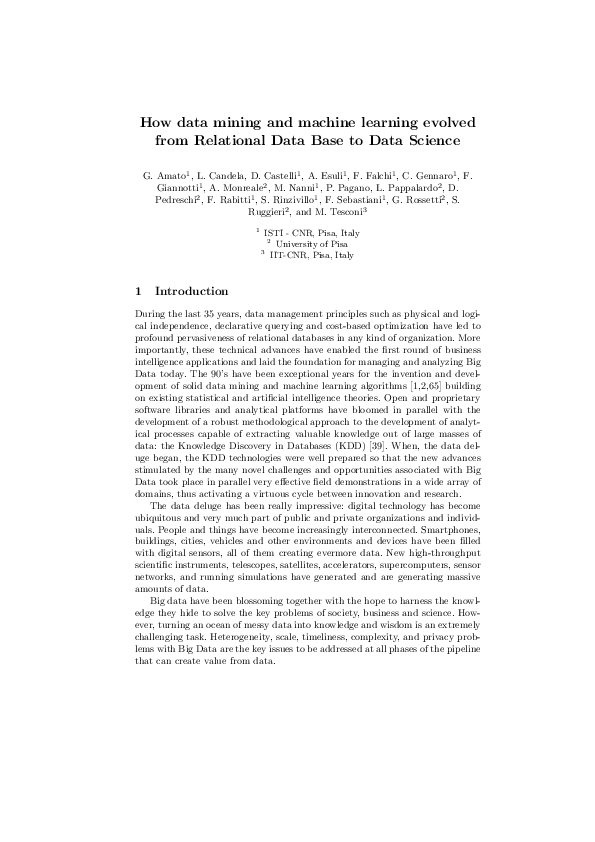 (PDF) How Data Mining and Machine Learning Evolved from Relational Data ...