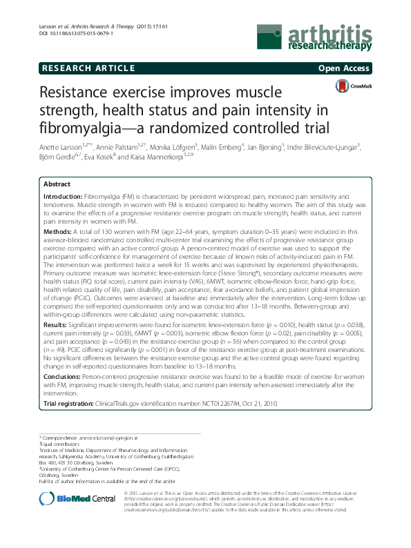 (PDF) Resistance exercise improves muscle strength, health status and ...