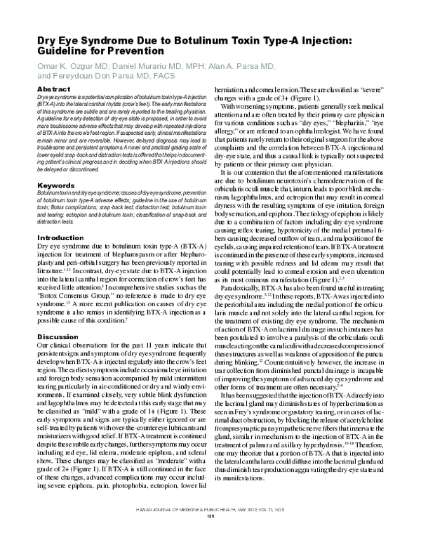 (PDF) Preventing Dry Eye from Botox Injections