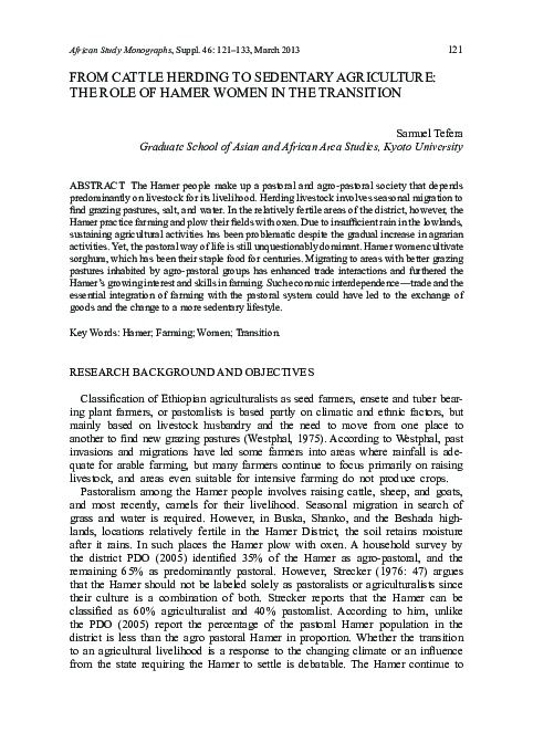 (PDF) From Cattle Herding to Sedentary Agriculture: The Role of Hamer ...