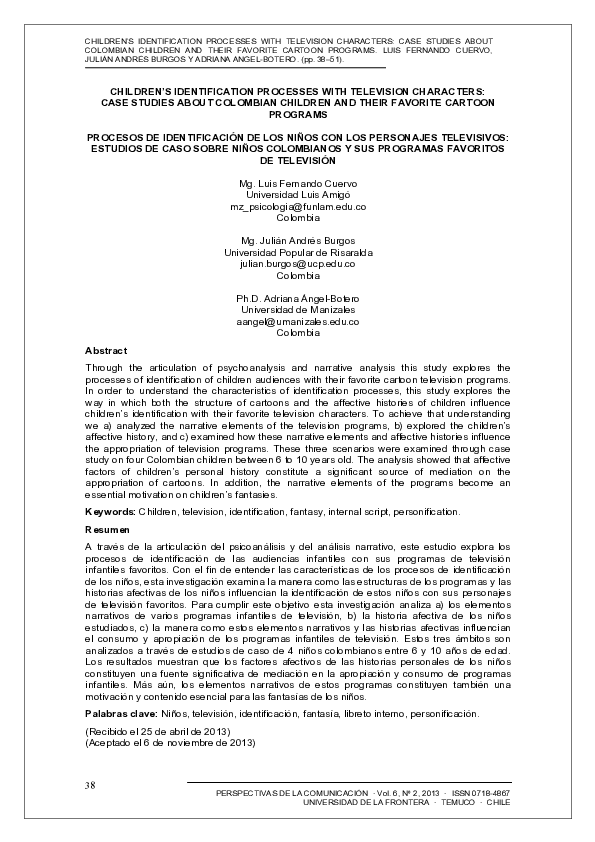(PDF) Children's identification processes with television characters ...
