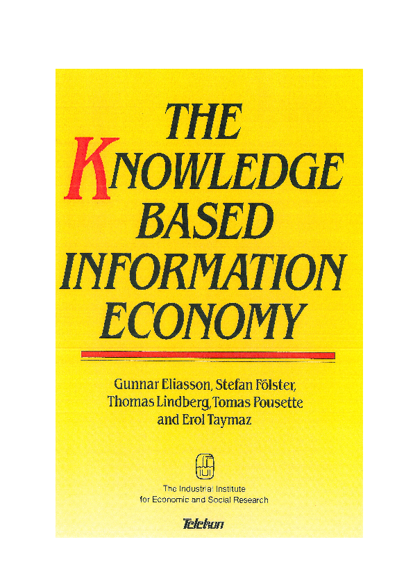 (PDF) The knowledge based information economy