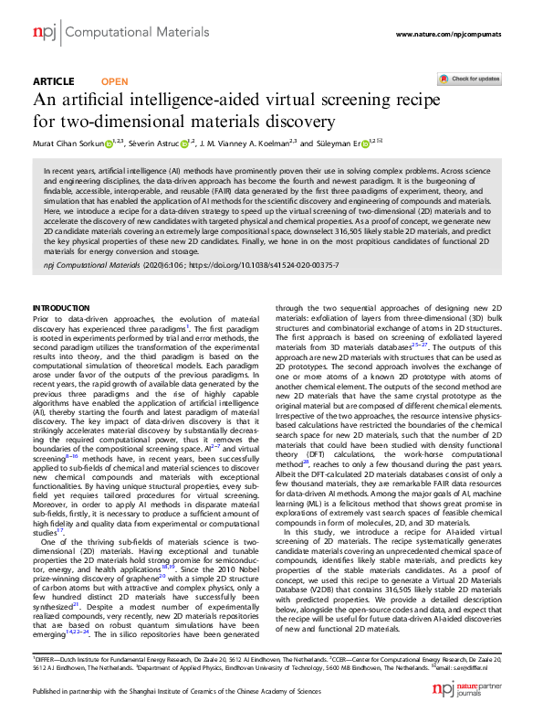 (PDF) An artificial intelligence-aided virtual screening recipe for two ...