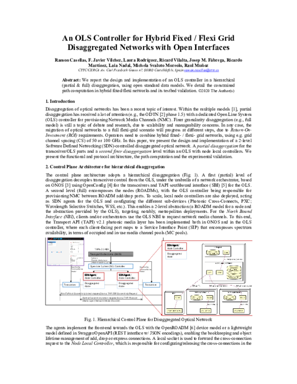 (PDF) An OLS Controller for Hybrid Fixed / Flexi Grid Disaggregated ...
