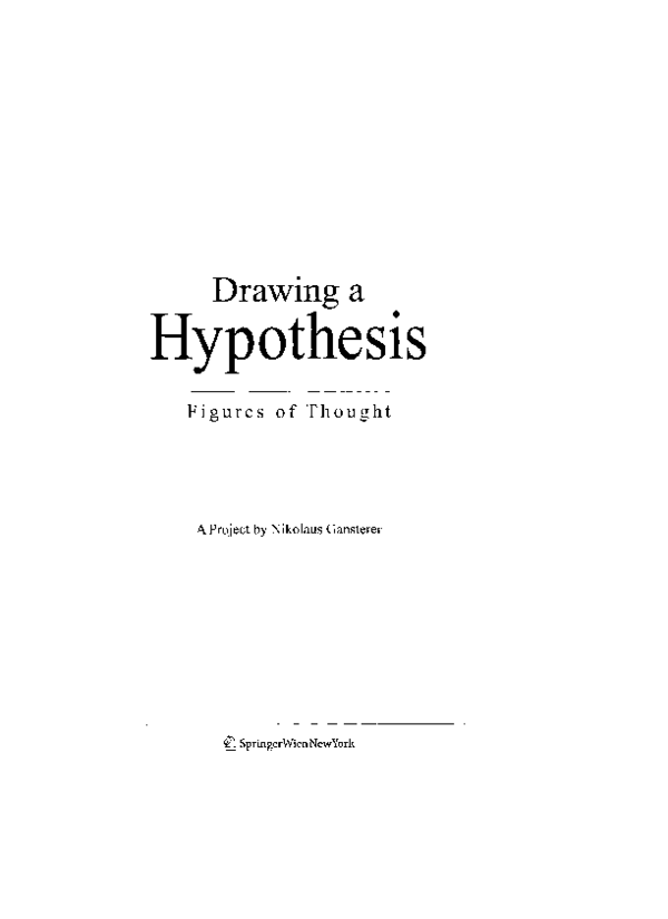 (PDF) Drawing A Hypothesis: Figures of Thought
