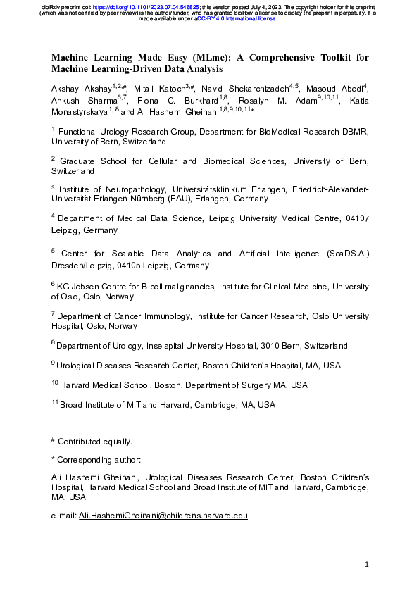 (PDF) Machine Learning Made Easy (MLme): A Comprehensive Toolkit for ...