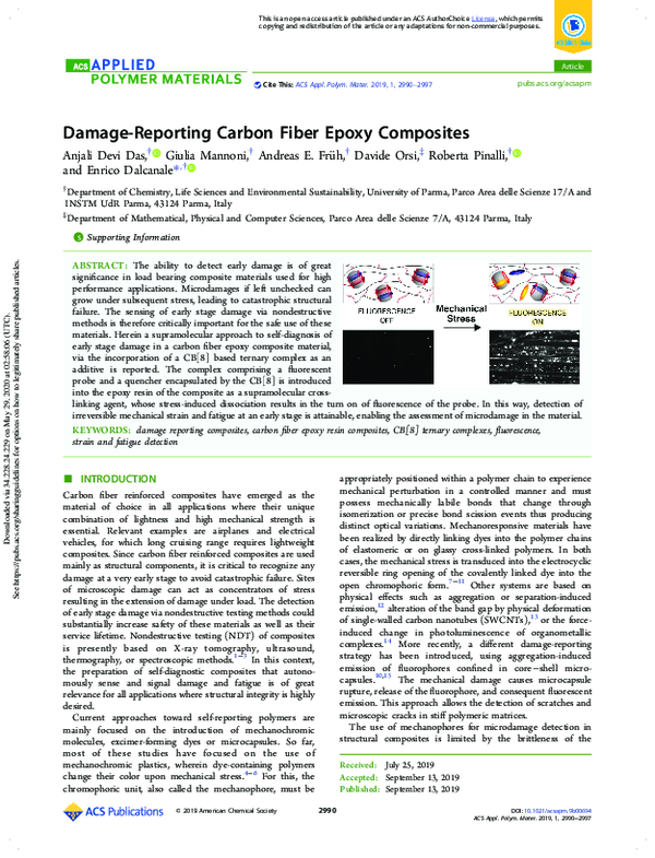 (PDF) Damage-Reporting Carbon Fiber Epoxy Composites