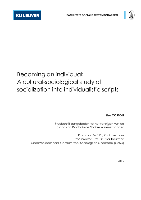 (PDF) Becoming an individual: A cultural-sociological study of ...