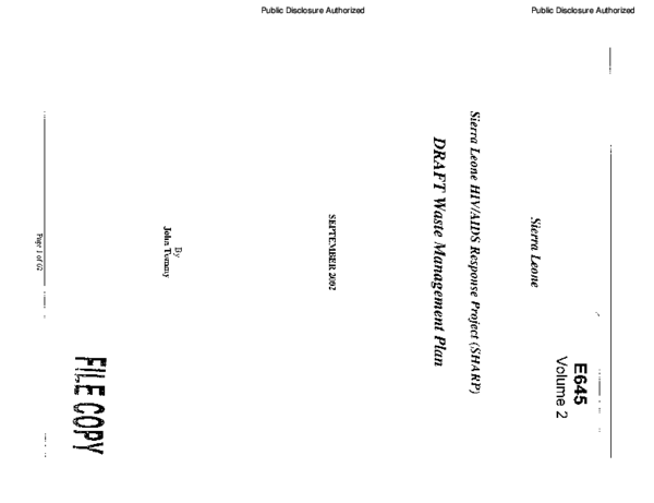 (PDF) SHARP draft waste management plan