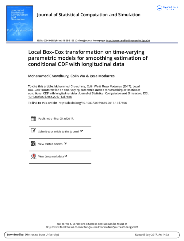 (PDF) Local Box–Cox transformation on time-varying parametric models for smoothing estimation of ...