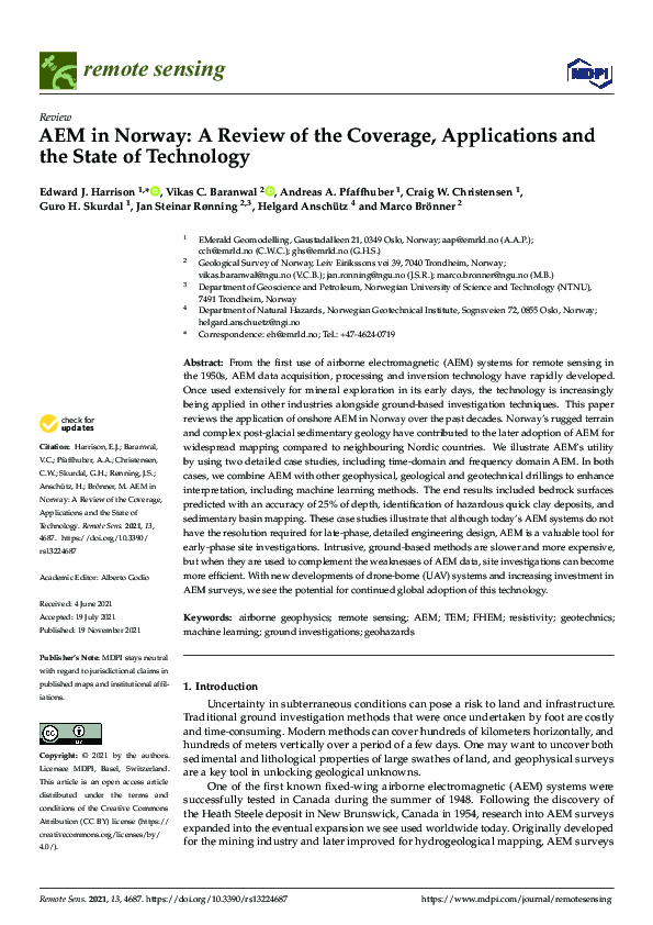 (PDF) AEM in Norway: A Review of the Coverage, Applications and the ...