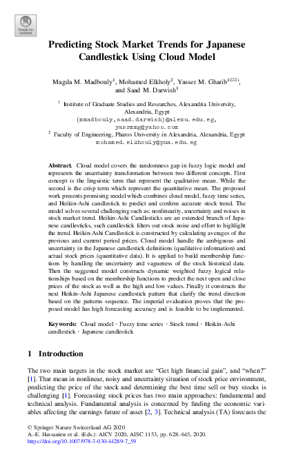 (PDF) Predicting Stock Market Trends for Japanese Candlestick Using Cloud Model