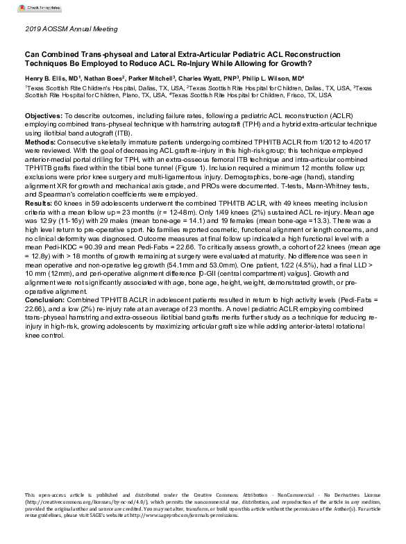 (PDF) Can Combined Trans-physeal and Lateral Extra-Articular Pediatric ...