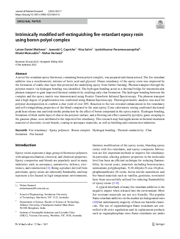 (PDF) Intrinsically modified self-extinguishing fire-retardant epoxy ...