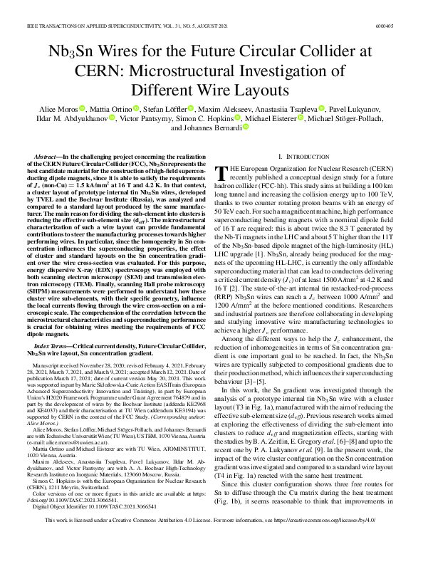 (PDF) Nb3Sn Wires for the Future Circular Collider at CERN ...