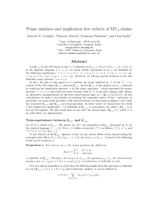 (PDF) Prime numbers and implication free reducts of MVn-chains ...