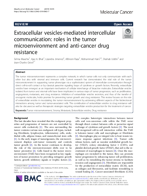 (PDF) Extracellular vesicles-mediated intercellular communication ...
