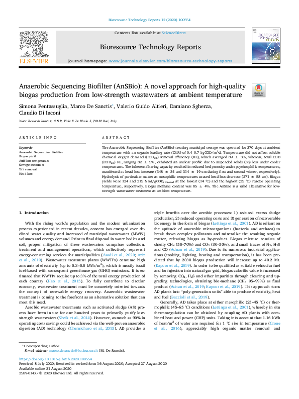 (PDF) Anaerobic Sequencing Biofilter (AnSBio): A novel approach for ...
