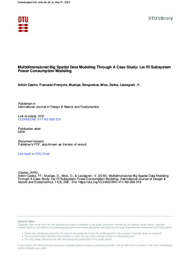 (PDF) Multidimensional big spatial data modeling through a case study: LTE RF subsystem power ...
