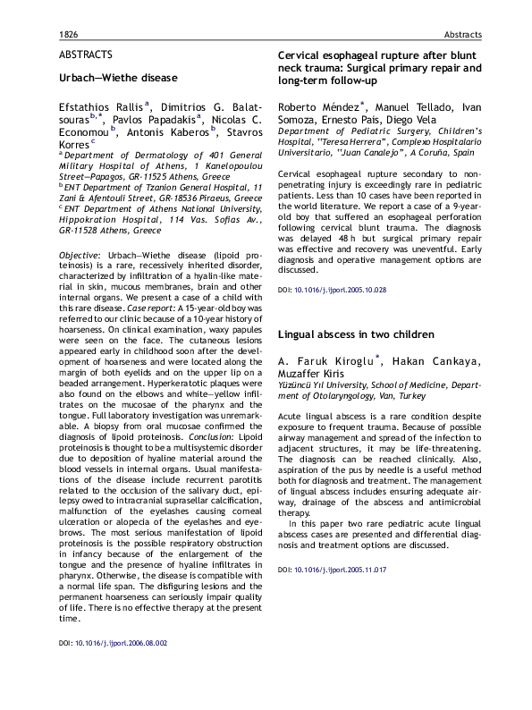 (PDF) Lingual abscess in two children