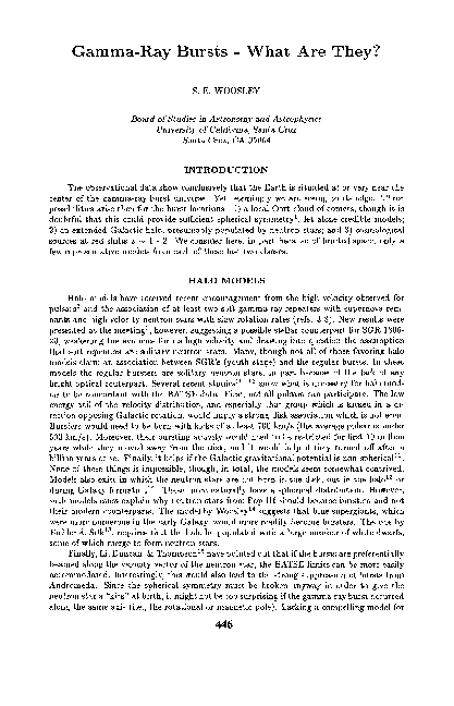 (PDF) Gamma-Ray Bursts - What Are They?