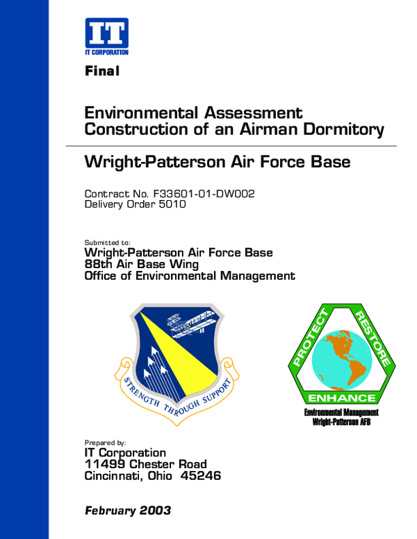 (PDF) Environmental Assessment Construction of an Airman Dormitory ...