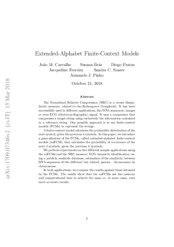 (PDF) Extended-alphabet finite-context models