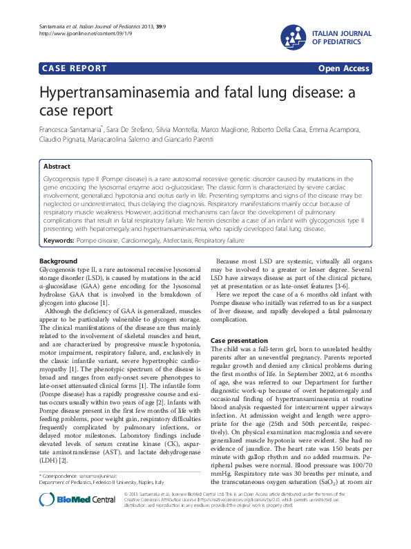 (PDF) Hypertransaminasemia and fatal lung disease: a case report