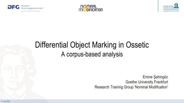 (PDF) Differential Object Marking in Ossetic: A corpus-based analysis