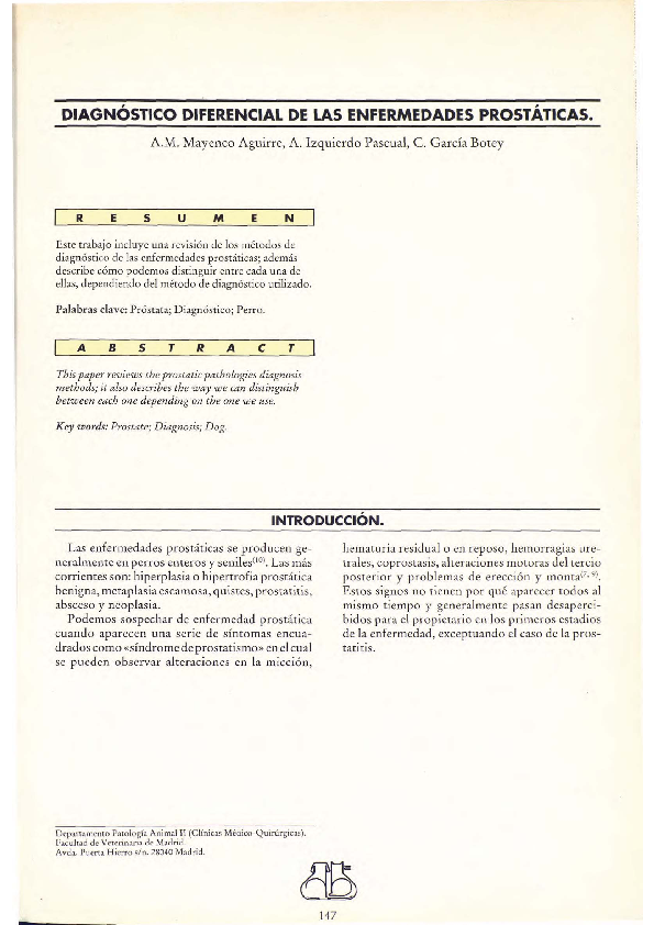 (PDF) Diagnóstico diferencial de las enfermedades prostáticas