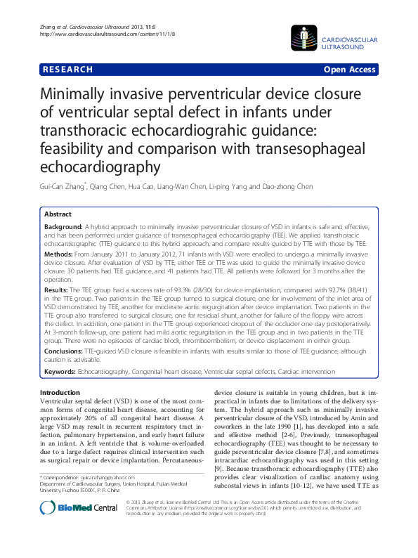 (PDF) Minimally invasive perventricular device closure of ventricular ...