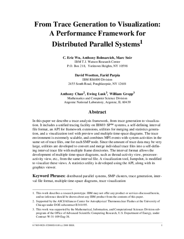 (PDF) From Trace Generation to Visualization: A Performance Framework ...